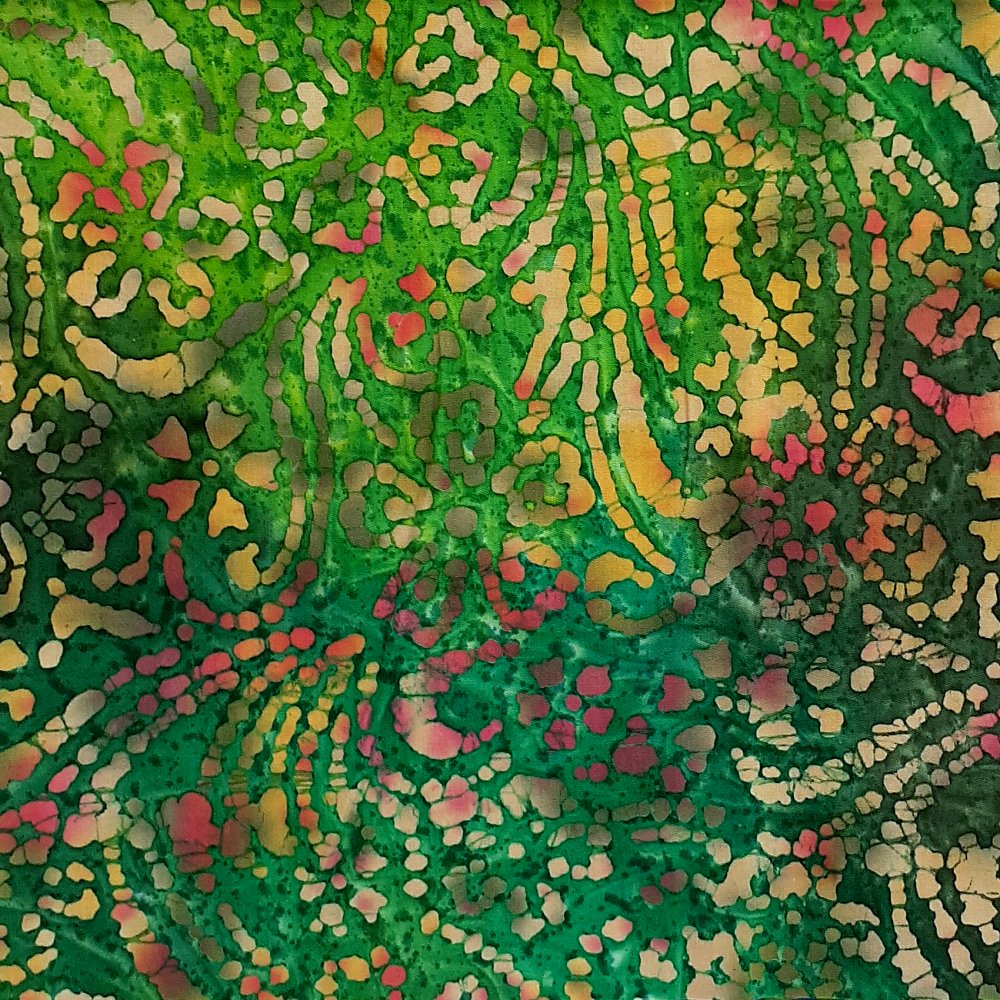 Forest Greens Shades Of Forest Green & Brown Batiks Fabric - 5 X Fat ...