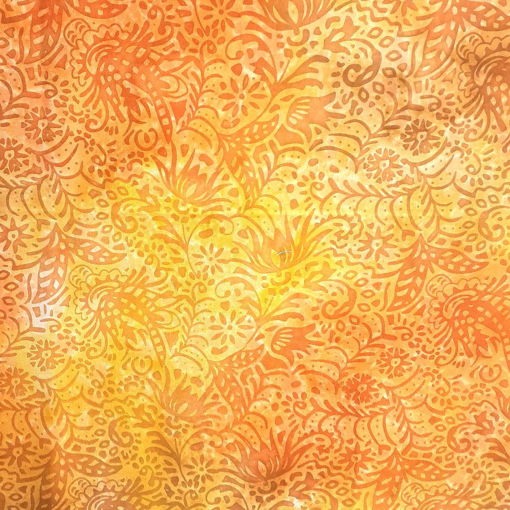 Orange & Yellow Batik Fabric Bundle From Sewing Cuts