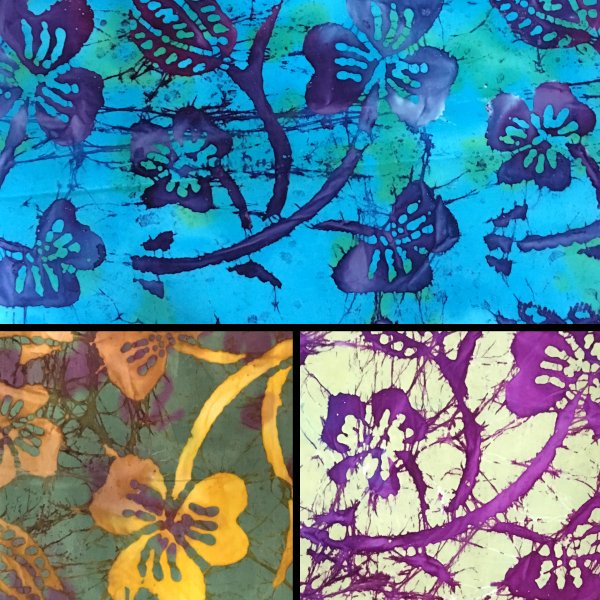 Classic Floral Batik Design - 100% Cotton Fabric