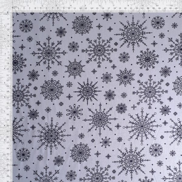 Christmas Snowflakes 100% Cotton Poplin Fabric