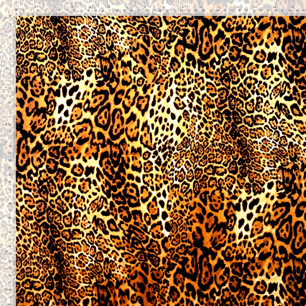 Leopard Or Lynx Fur Effect 100% Cotton Poplin Fabric