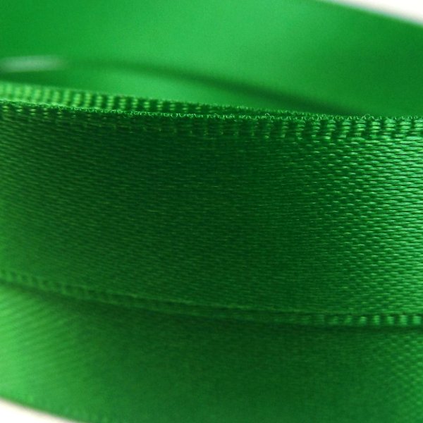 10mm Single Satin Ribbon Green 90m Large Roll