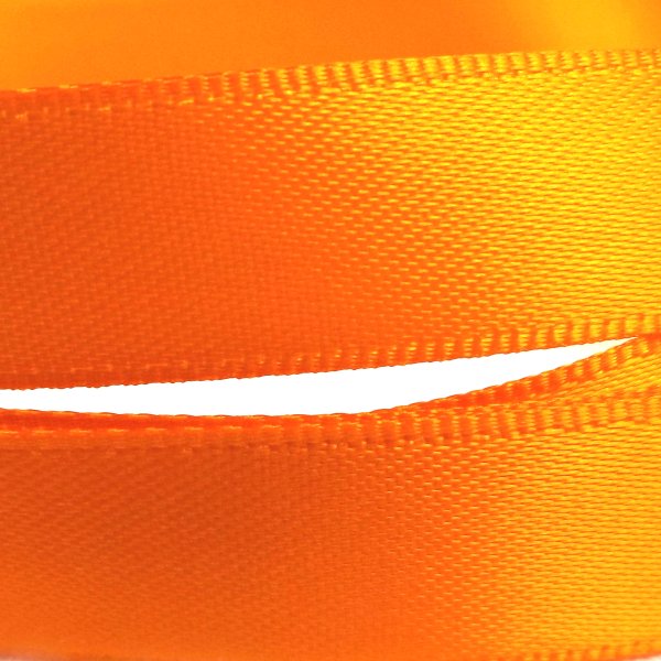 10mm Single Satin Ribbon Orange 90m Large Roll