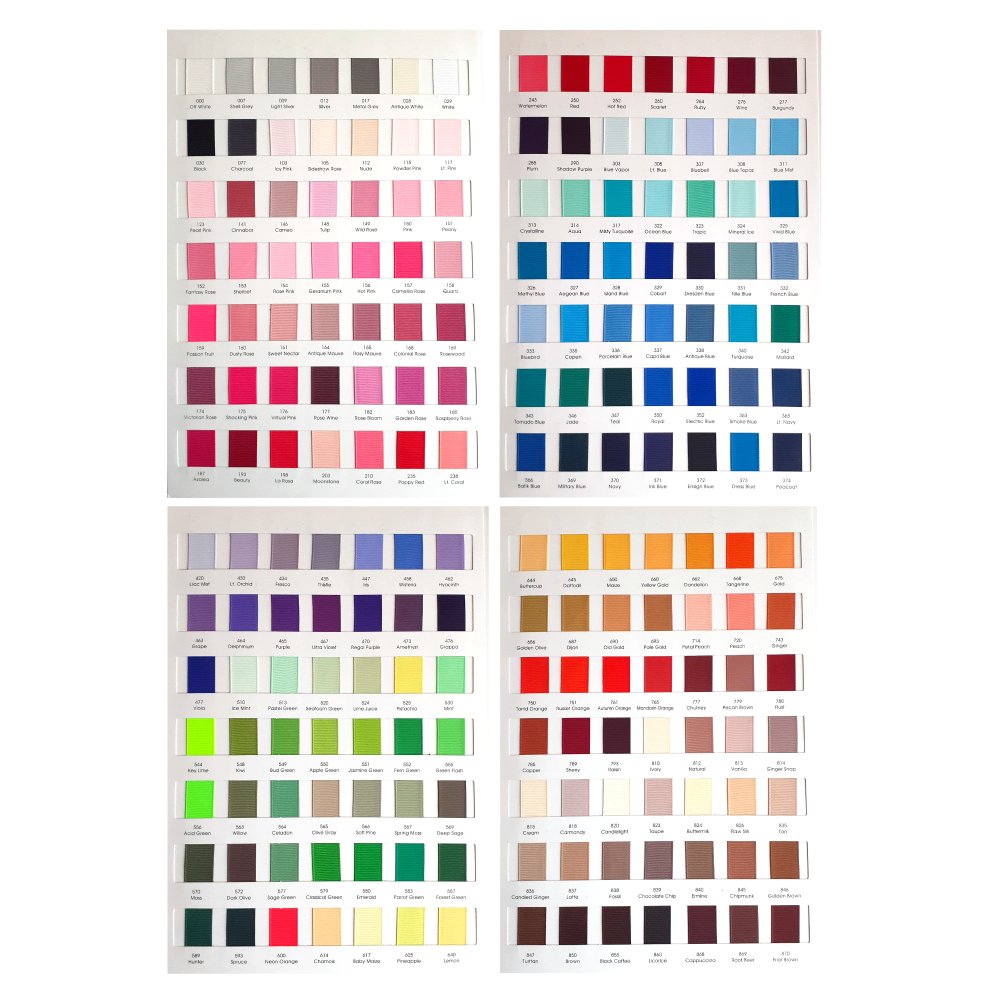 Grosgrain Ribbon Color Chart Polyester Grosgrain Ribbon – Pacific